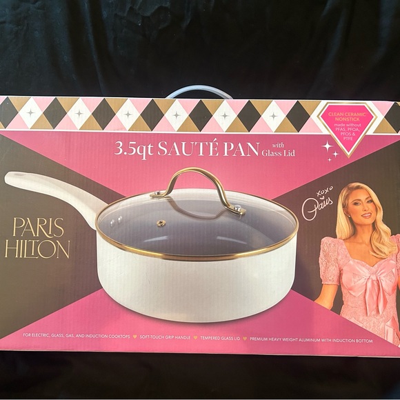 Paris Hilton | Kitchen | Paris Hilton White And Gold Cookware Set ...